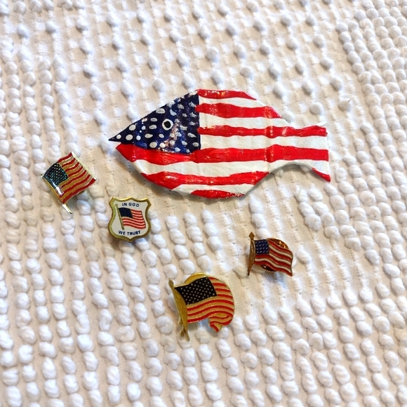 Jewelry | Bundle American Flag Pins Brooches | Poshmark